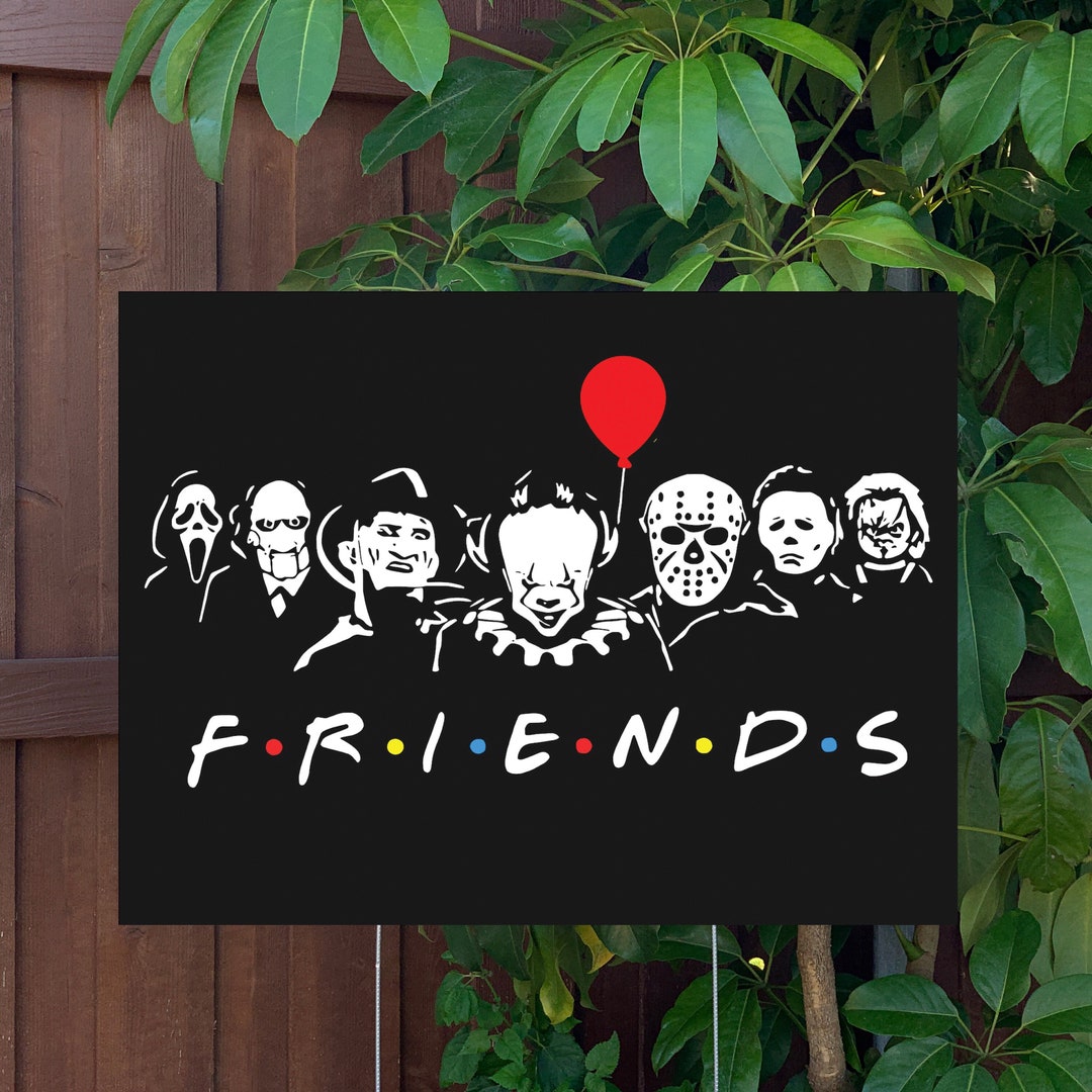 Classic Horror Characters Friends Halloween Yard Sign Large - Etsy