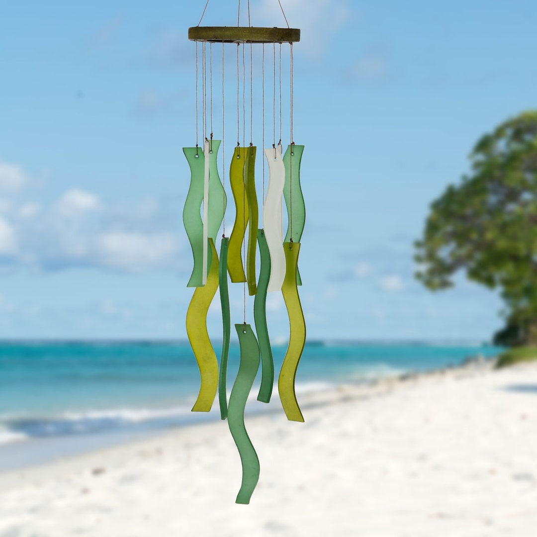 Sea Glass Green Wave Wind Chime by Woodstock - Etsy