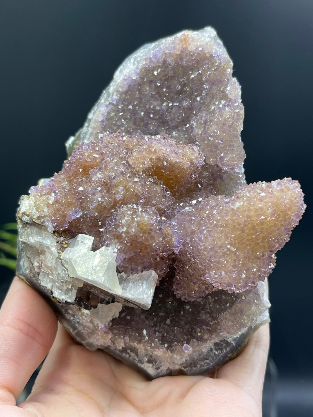 Stunning 5" AA Quality Lavender Amethyst W/ Calcite Formation. Las ...
