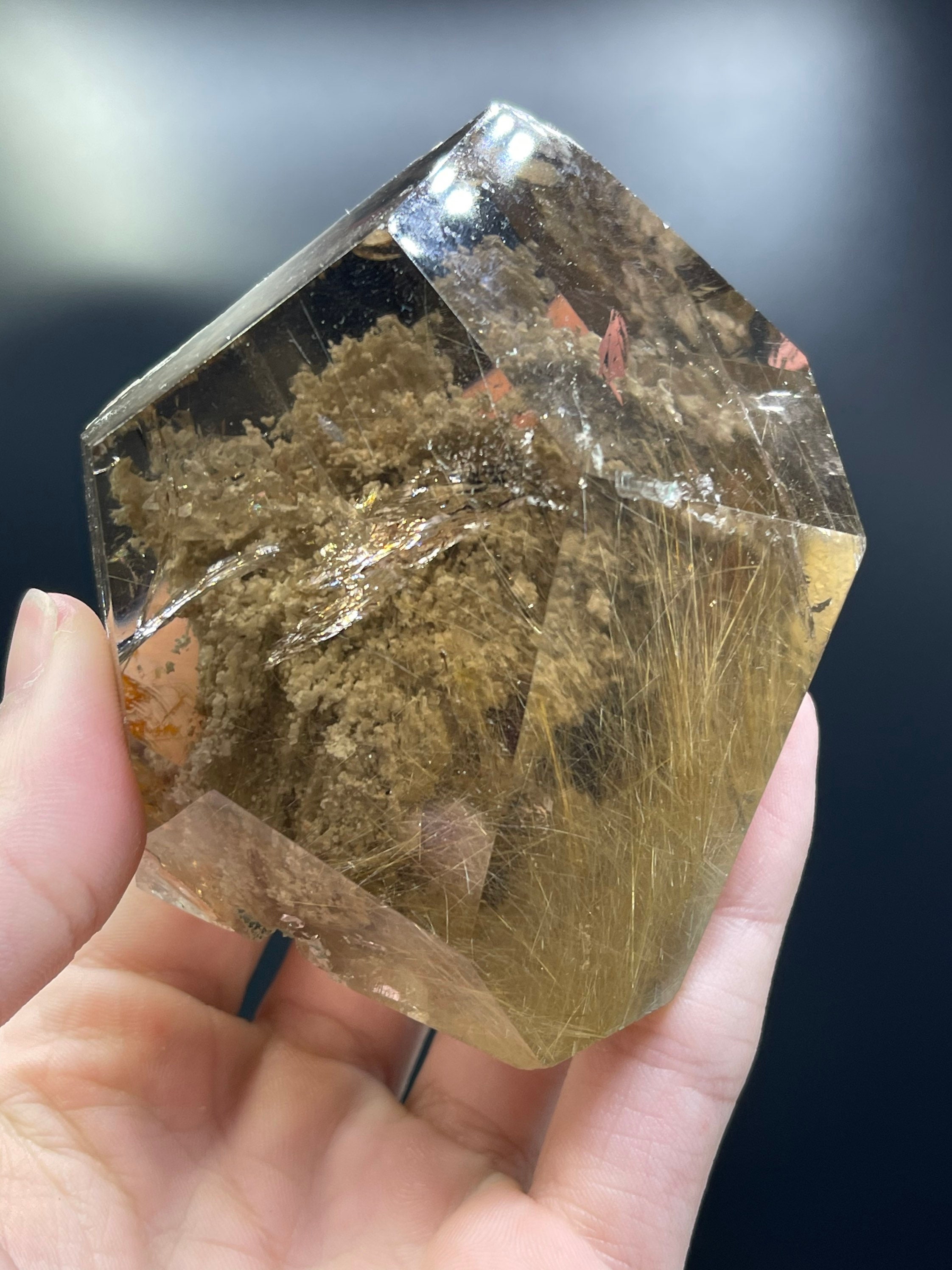 Rare, World Class 3.5" Quartz Infused W/ Vibrant Rutile & Spectacular ...