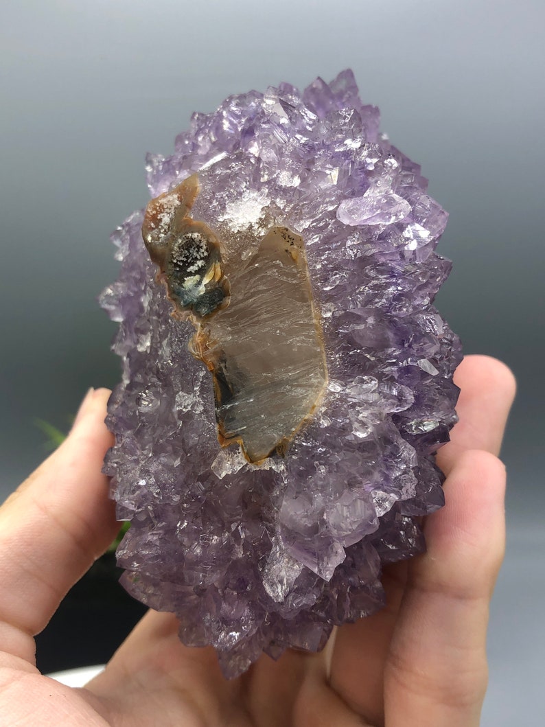 Gorgeous 4.5” Super AA Quality Amethyst Rosette Flower Formation W ...