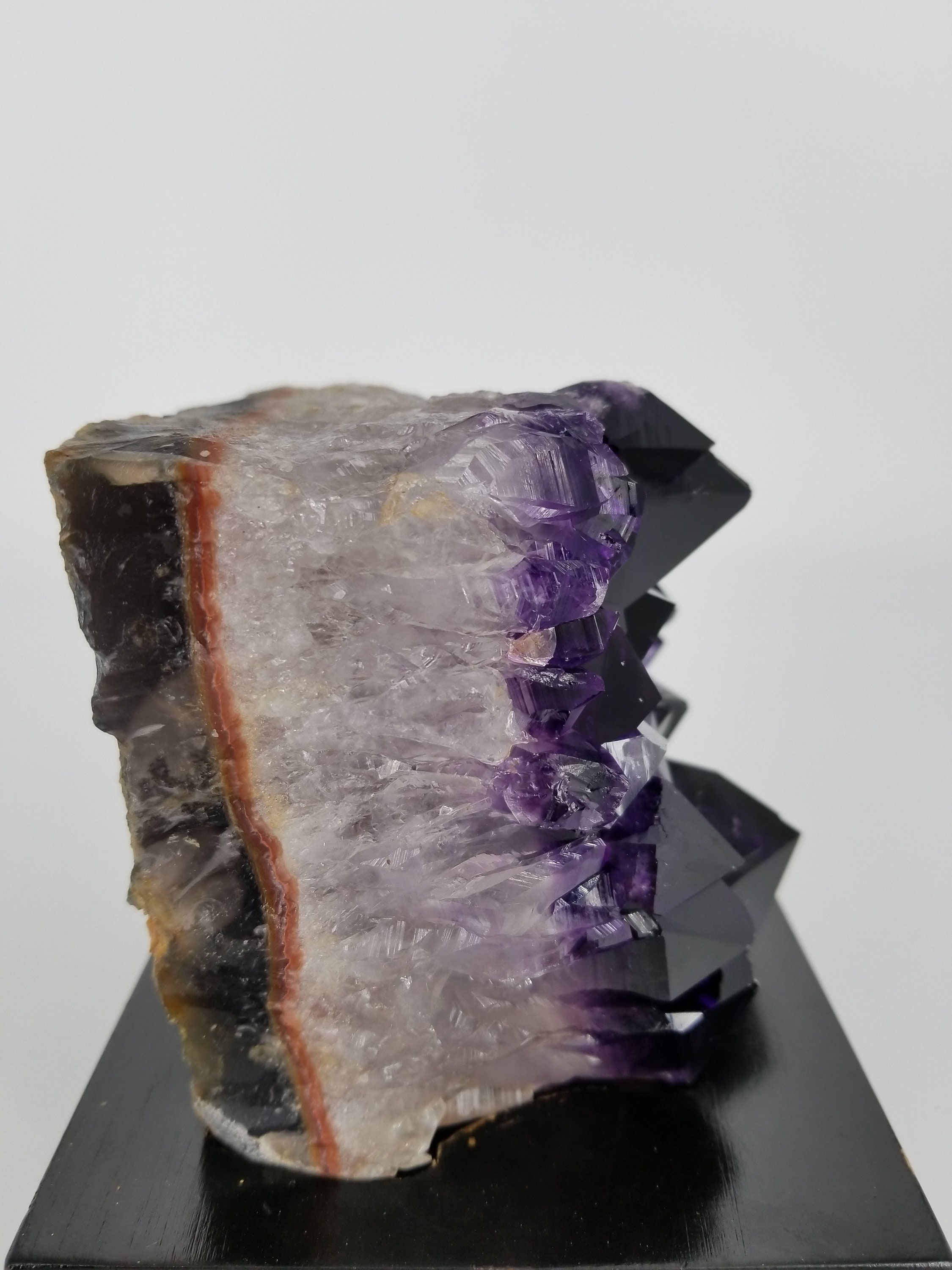 5" Tall, Super Extra AA Quality Amethyst W/ Wood Base, Las Torres Mine ...