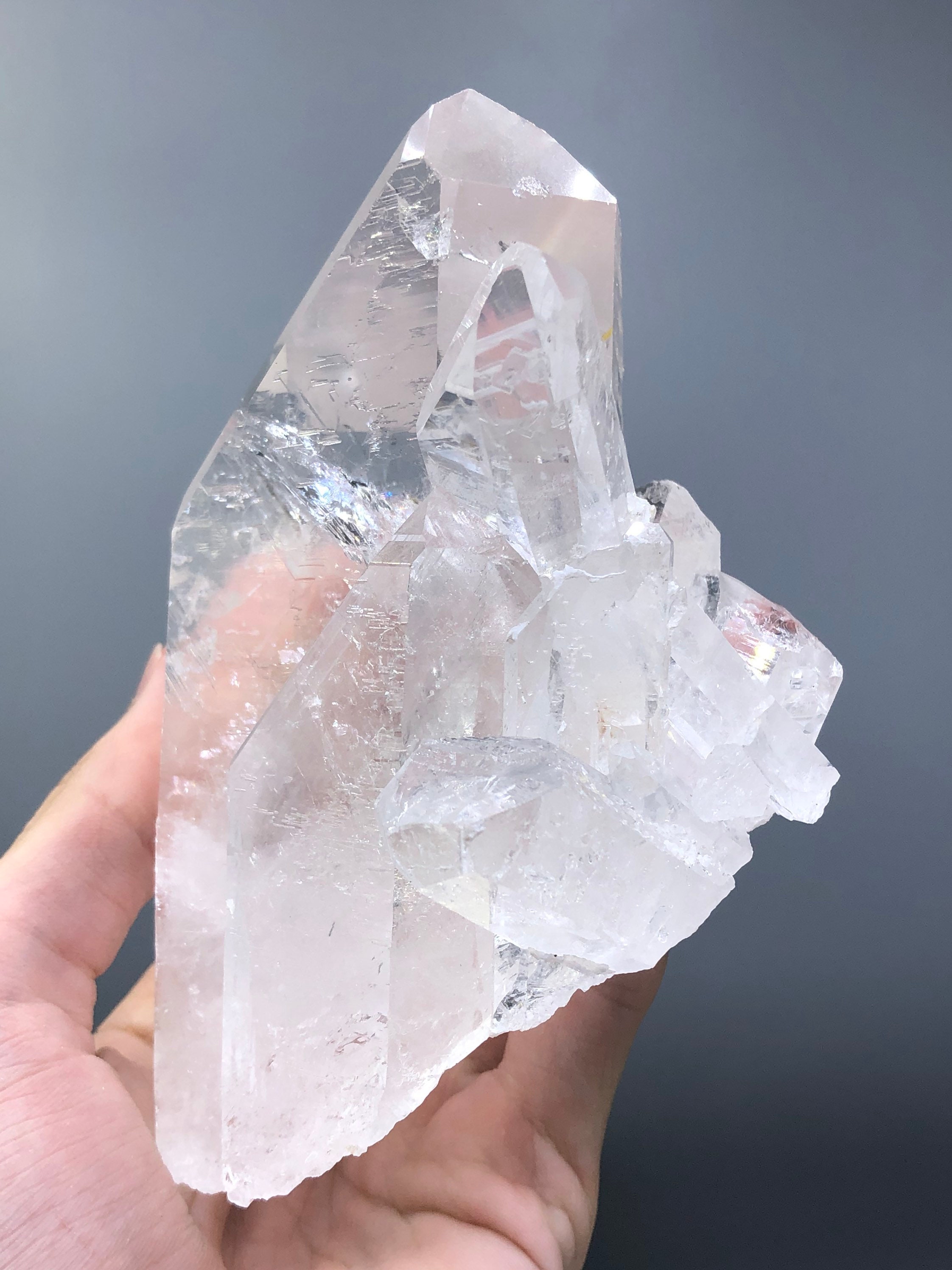 Big Highly Complex Quartz Cluster W/ From Corinto. Perfect Starburst ...