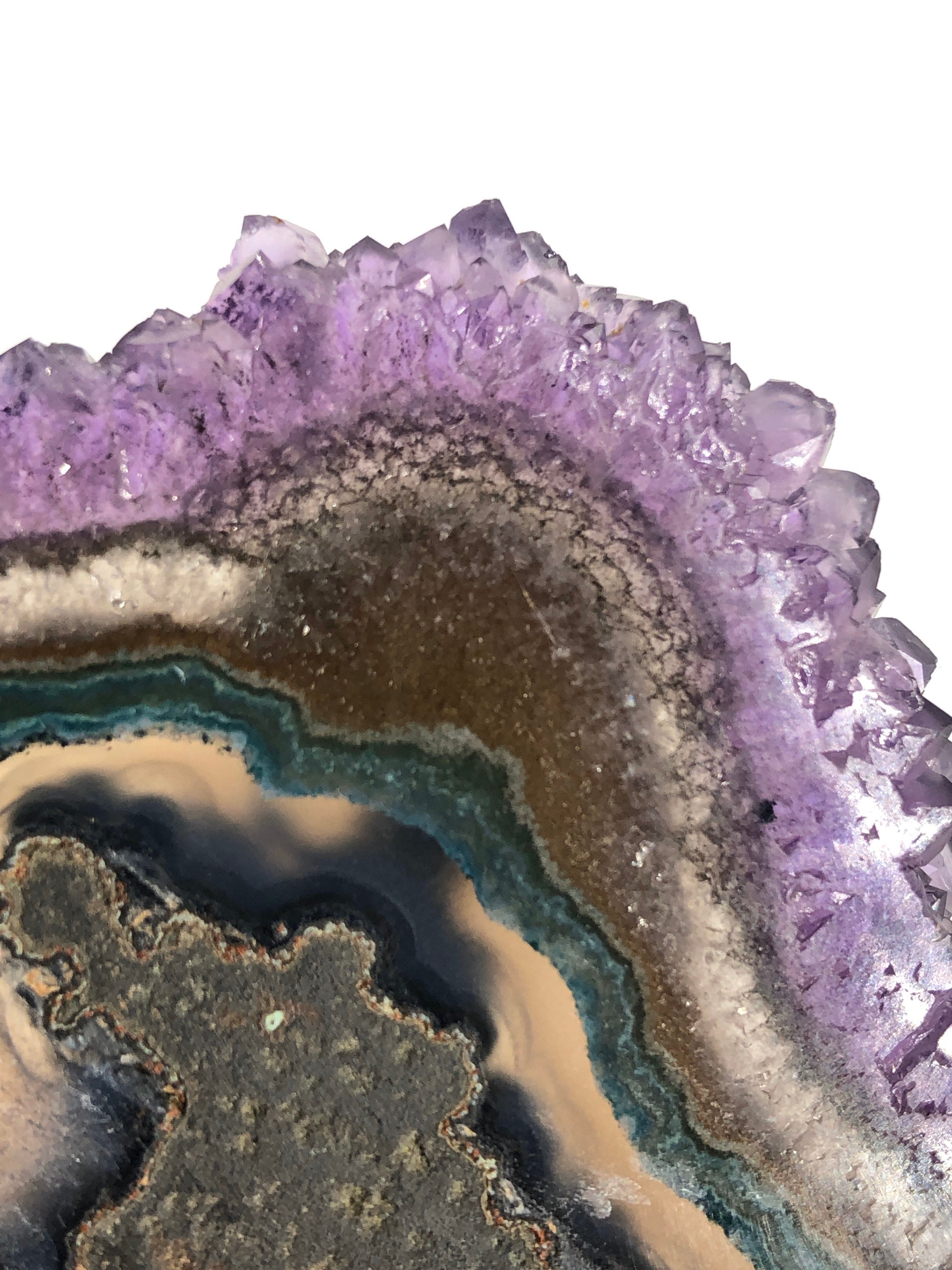 Huge 4.5" AA Quality Polished Stalactite Slice From Artigas, Uruguay ...