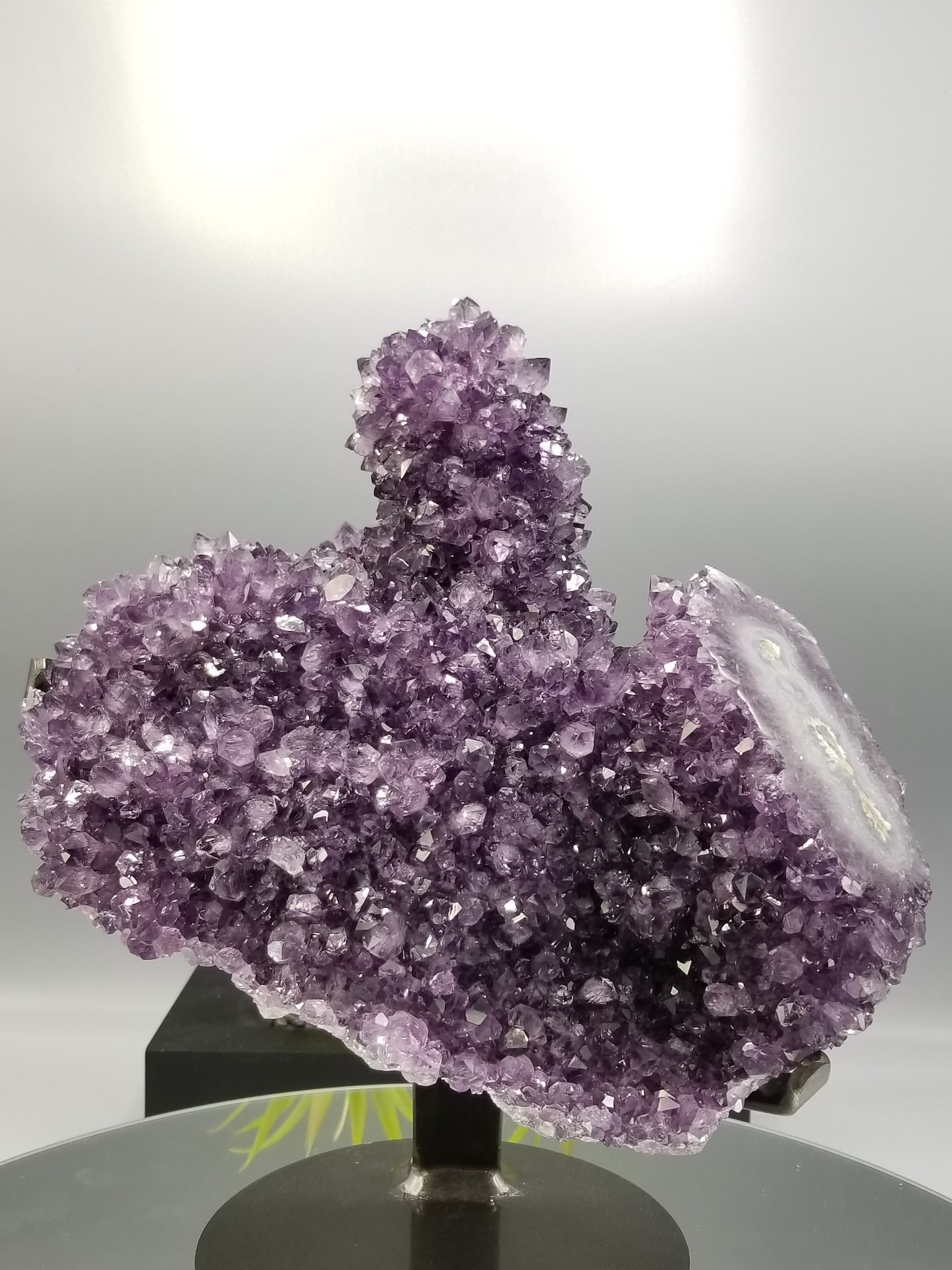 10" Tall, Super Extra AA Quality Amethyst Formation W/ Wrought Iron ...