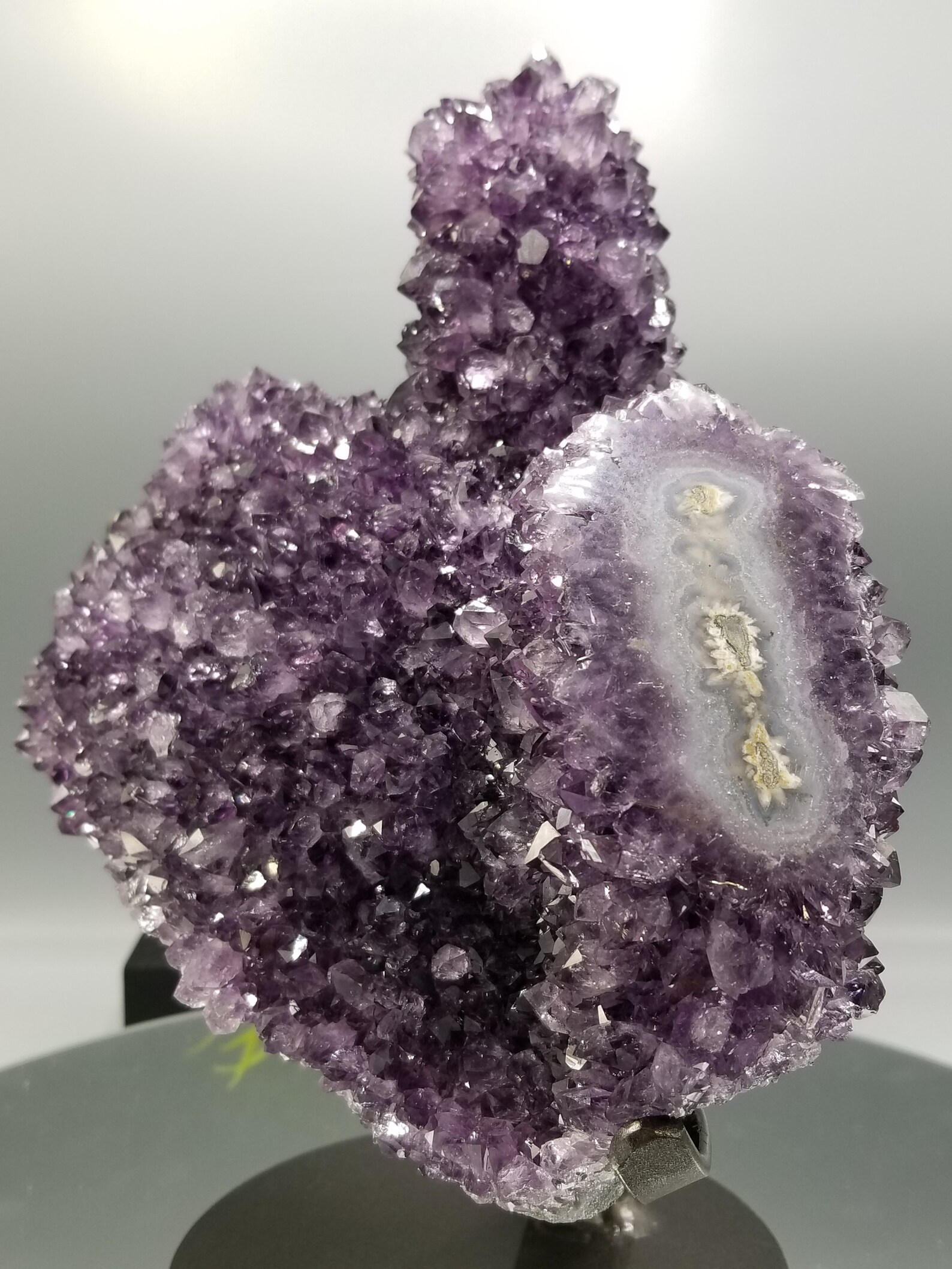 10" Tall, Super Extra AA Quality Amethyst Formation W/ Wrought Iron ...