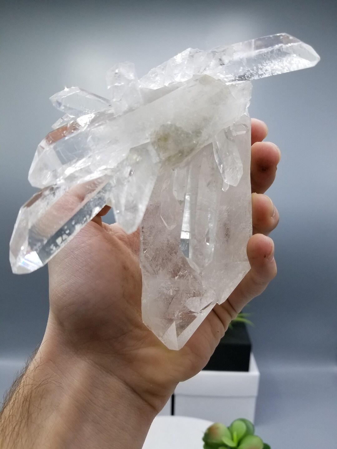 Big Highly Complex Quartz Cluster From Corinto. Perfect Starburst ...