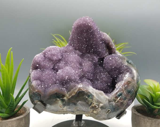 7.5 Tall, Super Extra AA Quality Amethyst Stalactite Formation W ...