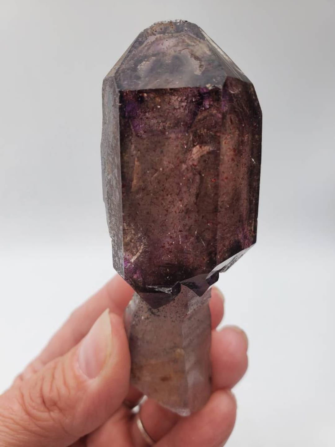 Exceptional 3.5" Amethyst Scepter From Recent Discovery in Nambia. Top ...