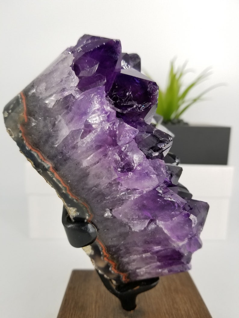 7.5 Tall Super Extra AA Quality Amethyst w/ Wood Base | Etsy