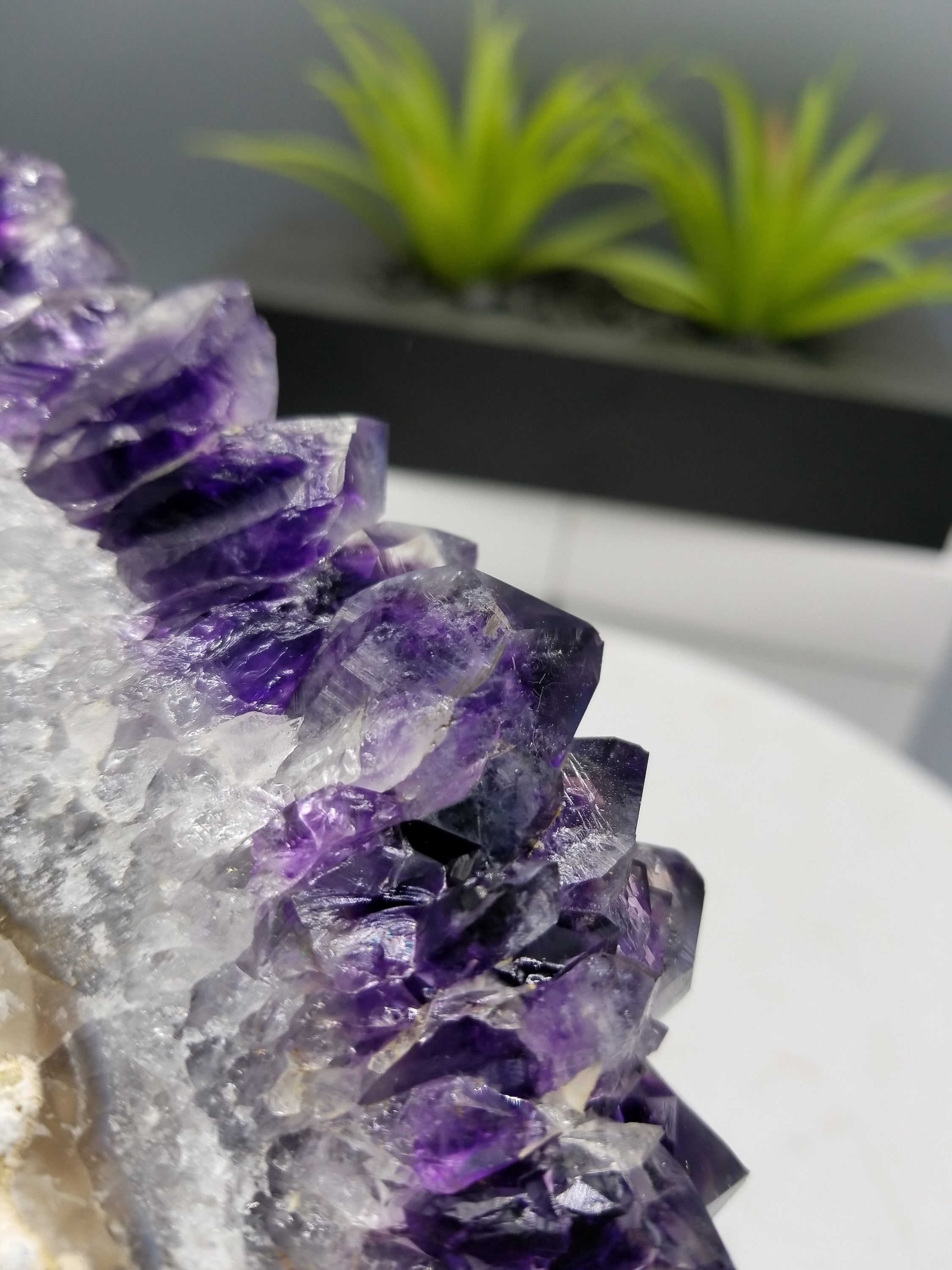 XL 6.5", Extra AA Quality Amethyst Cluster Formation W/ Epic Features ...