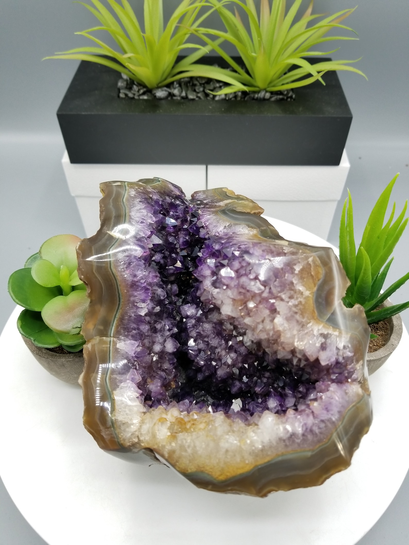 7.5 Extra AA Quality Amethyst Geode Bowl From Las Torres | Etsy