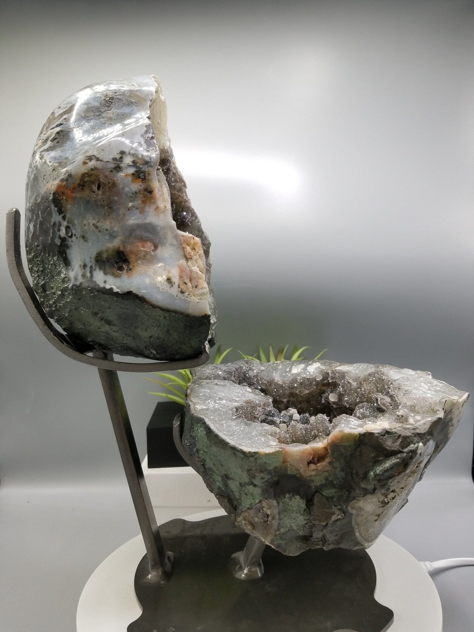 Museum Quality 41lb. Calcite Covered Blk Galaxy Geode Jewelry - Etsy