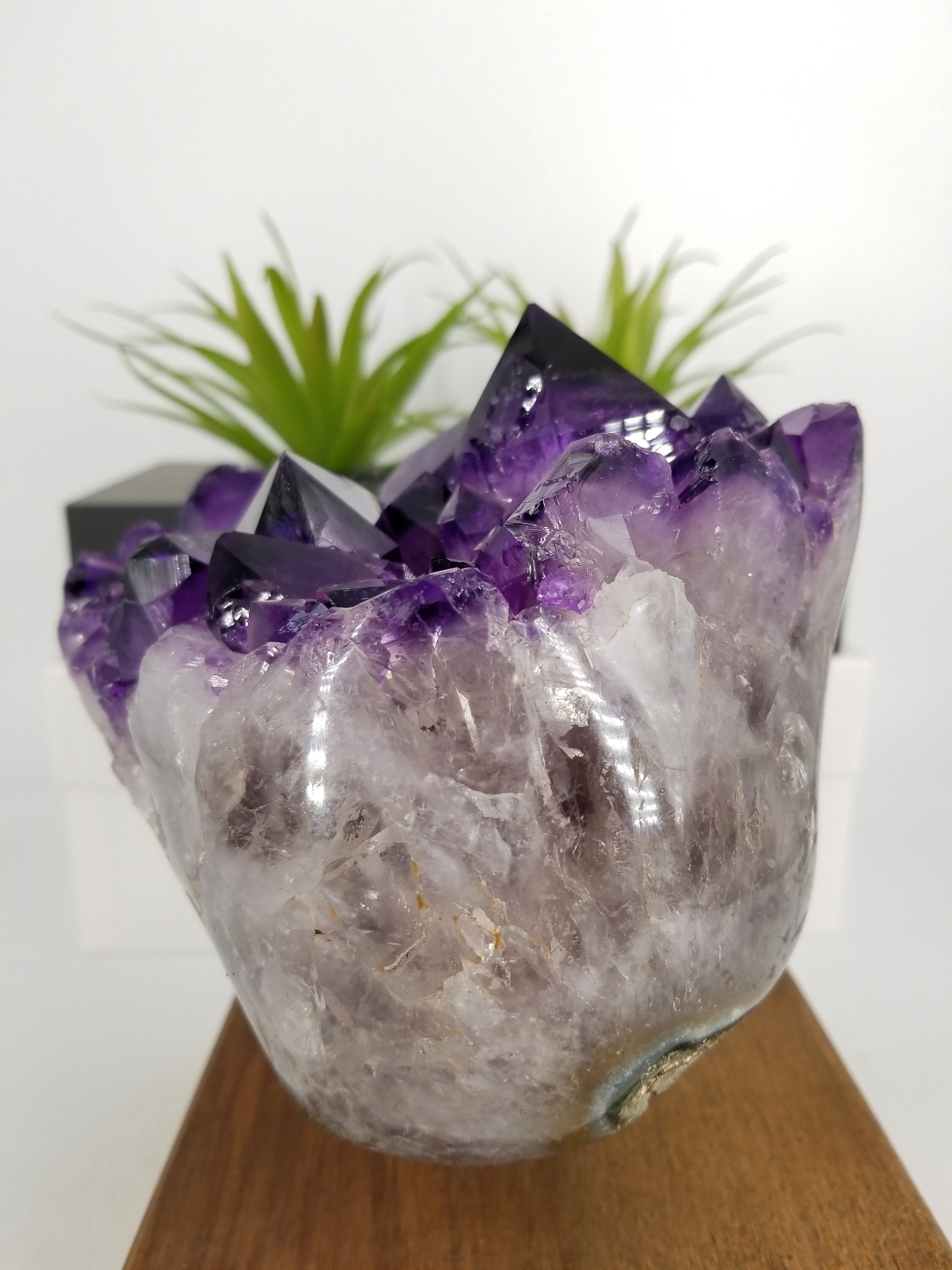 XL 8.8lb. Super Extra AA Quality Amethyst w/ Wood Base Las | Etsy