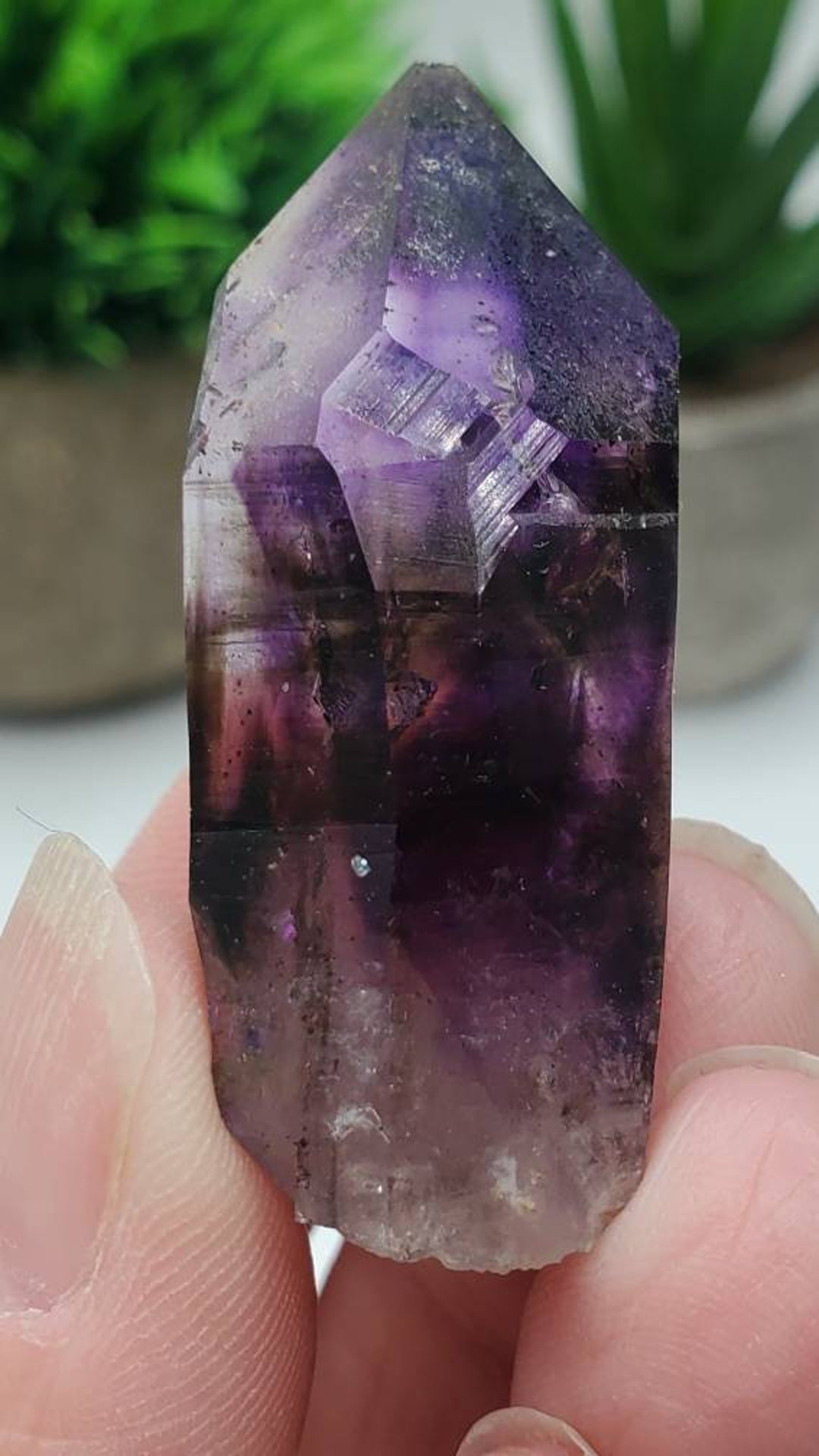 Exceptional 1.75" Phantom Amethyst W/ Bubbles From the "reef ...