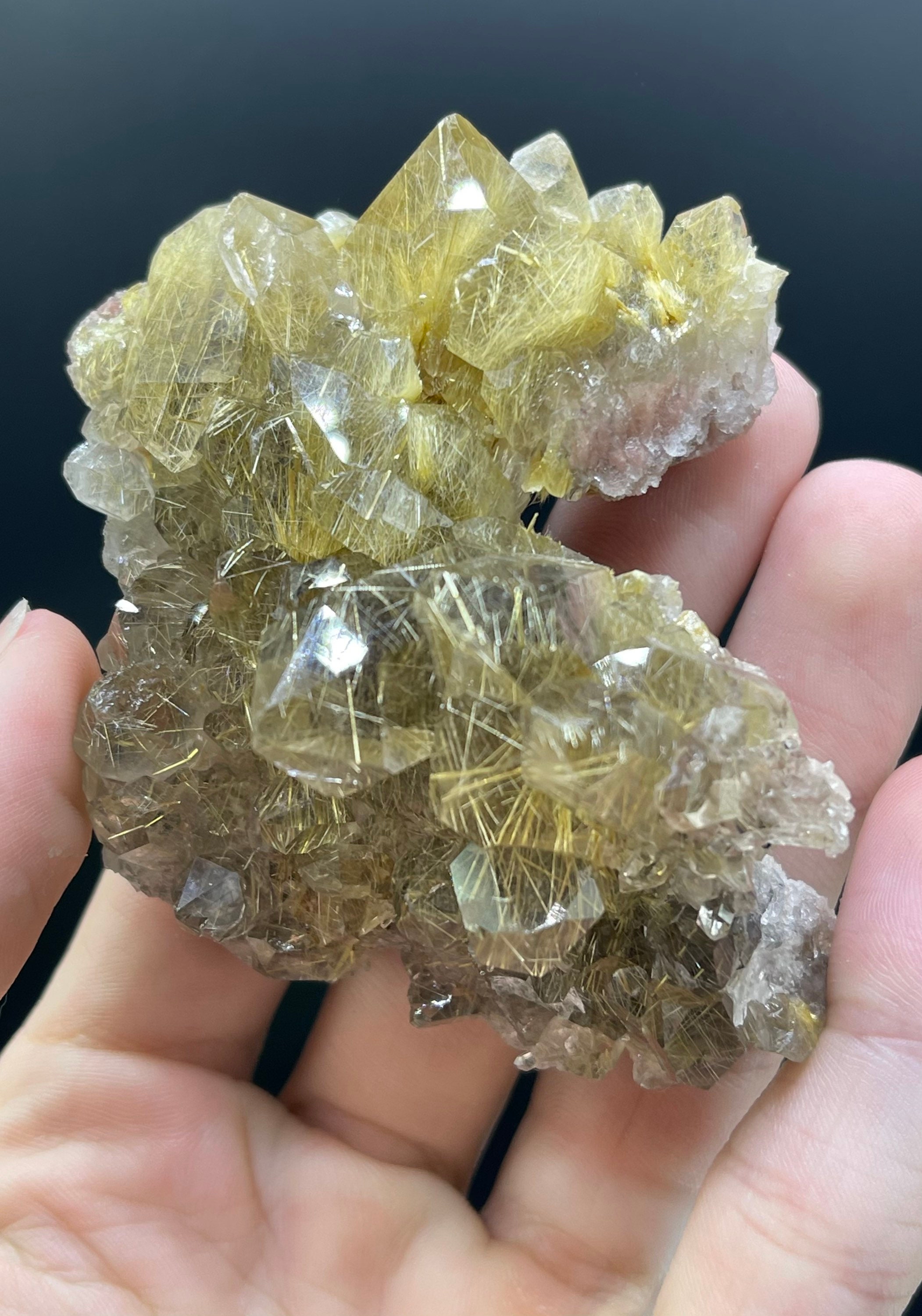 Rare, World Class 3" Quartz Cluster Infused W/ Rutile & Spectacular ...