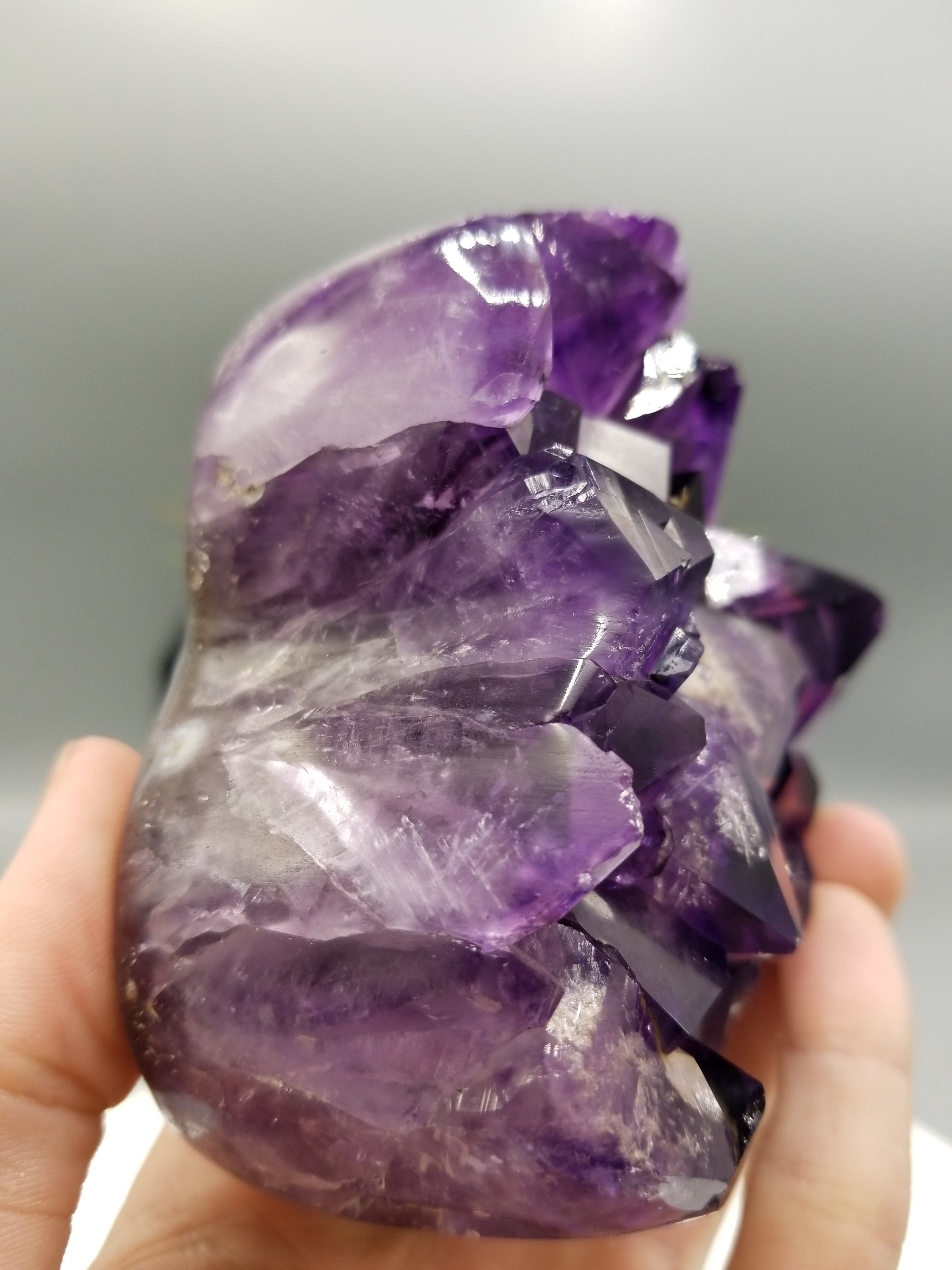 Gorgeous XL 3.5 Extra Quality Amethyst Heart w/ Stunning | Etsy