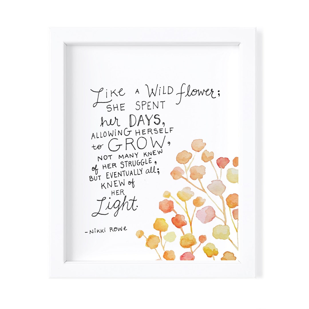 Like a Wildflower Nikki Rowe: Art Print - Etsy