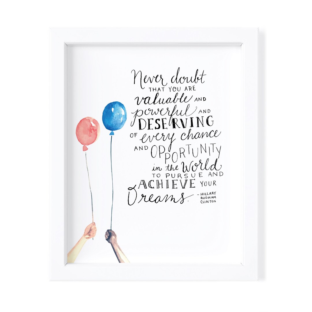 Never Doubt - Hillary Clinton : Art Print - Etsy