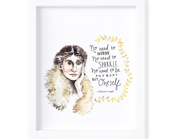 Virginia Woolf Portrait: Art Print - Etsy