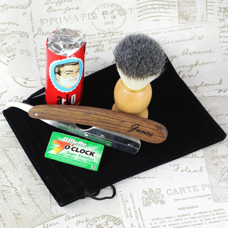 Personalised Straight Cut Throat Razor Set With Disposable - Etsy New ...