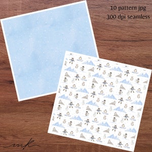 ARTIC Pattern, ARTIC Png , Winter, Printable, Scrapbooking, Nordic ...