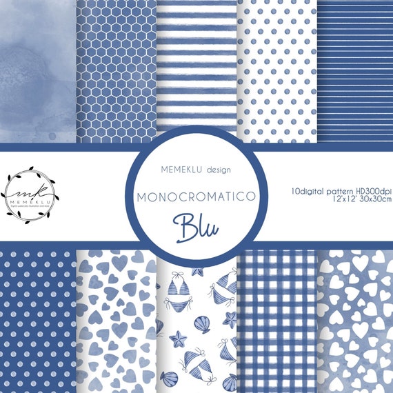 MONOCHROME DIGITAL PAPER Pack Teal Digital Papers - Etsy