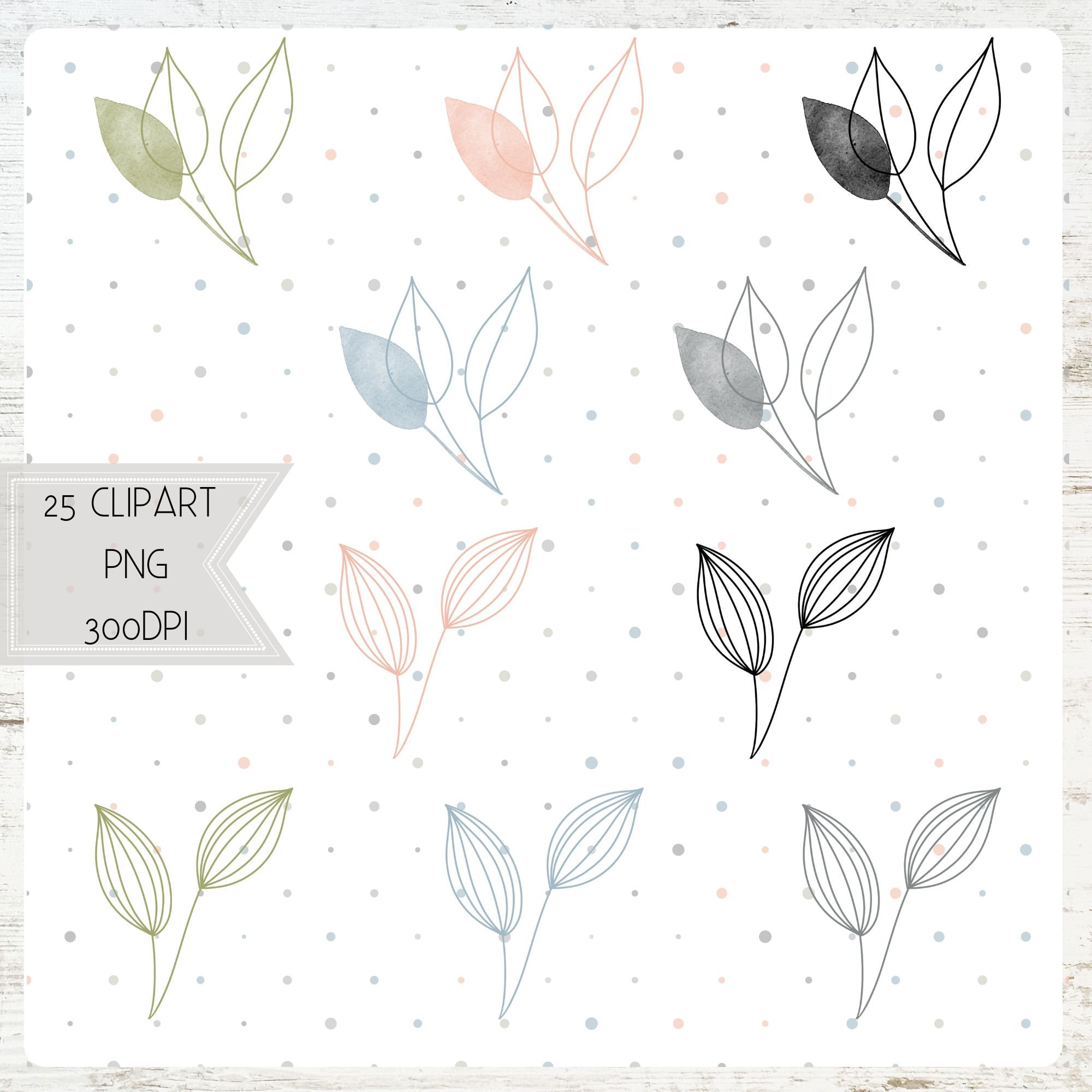 HANDWRITING Digital Paper Pack, Leaf Digital Paper, Watercolor ...