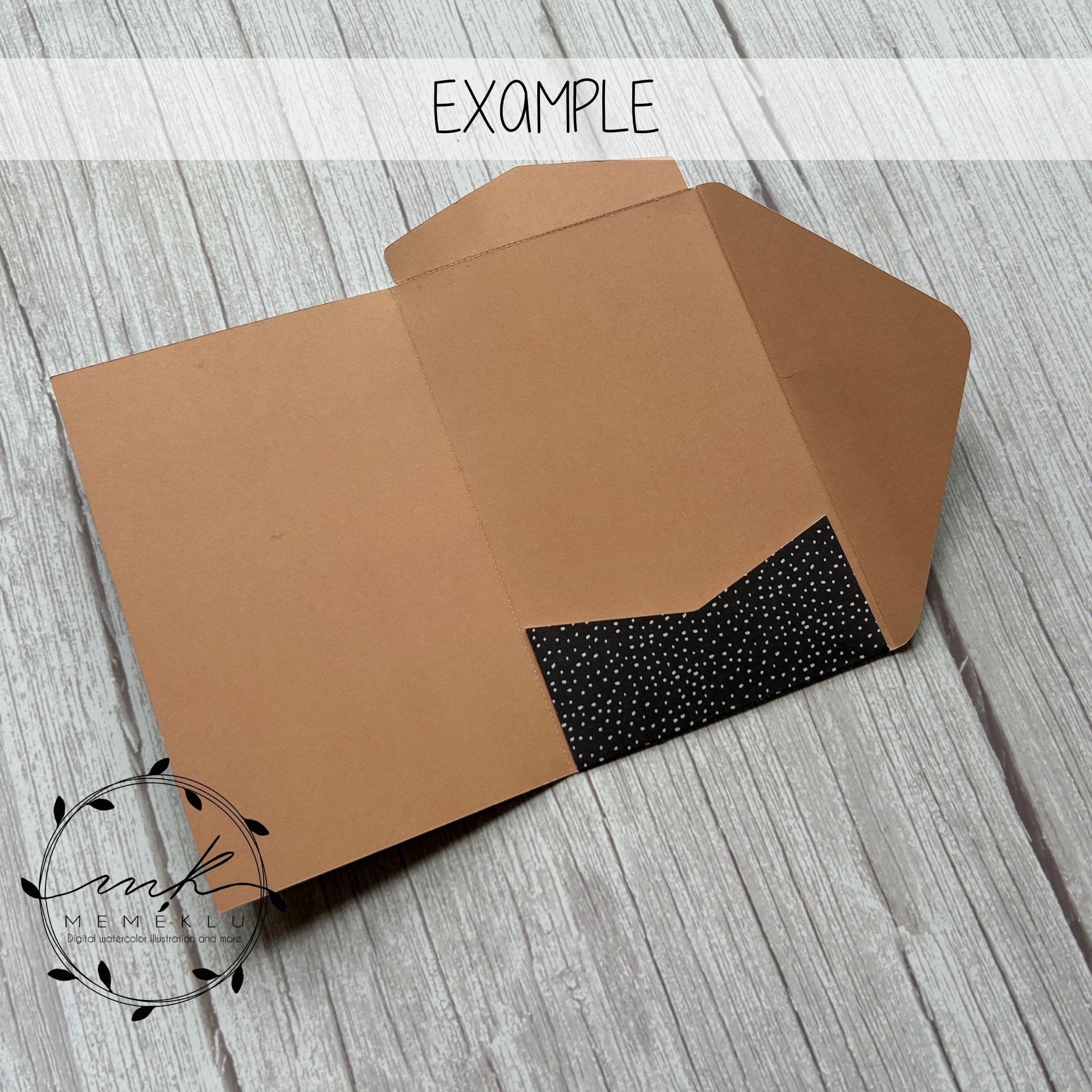 Pocket Card Template, SVG Cricut, Trifold Pocket Wedding Invitation ...