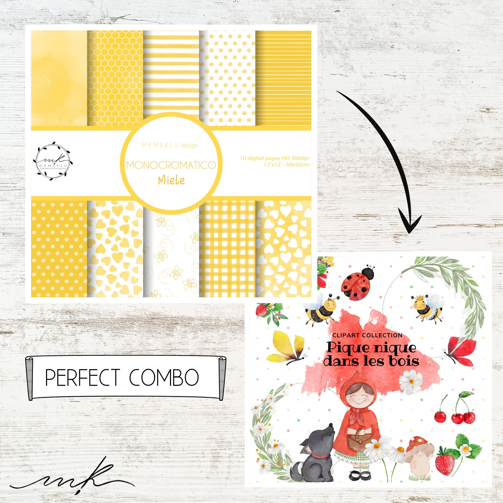 MONOCHROME Digital Paper Pack Yellow Digital Papers - Etsy