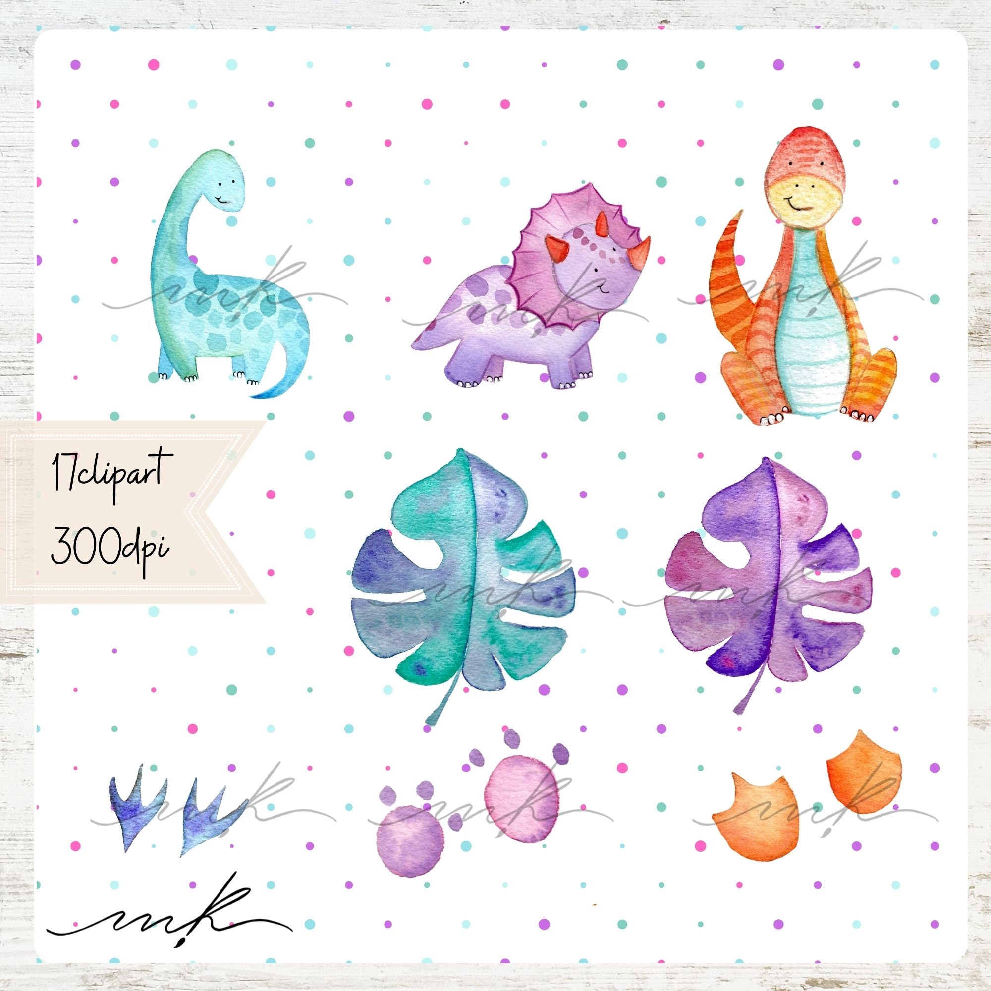 BABY DINOSAURS WATERCOLOR Clipart Baby Dinosaurs Watercolor - Etsy