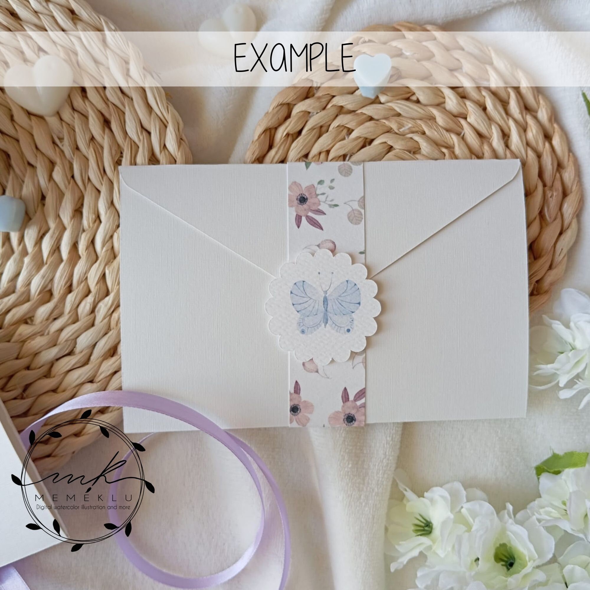 Pocket Card Template, SVG Cricut, Trifold Pocket Wedding Invitation ...