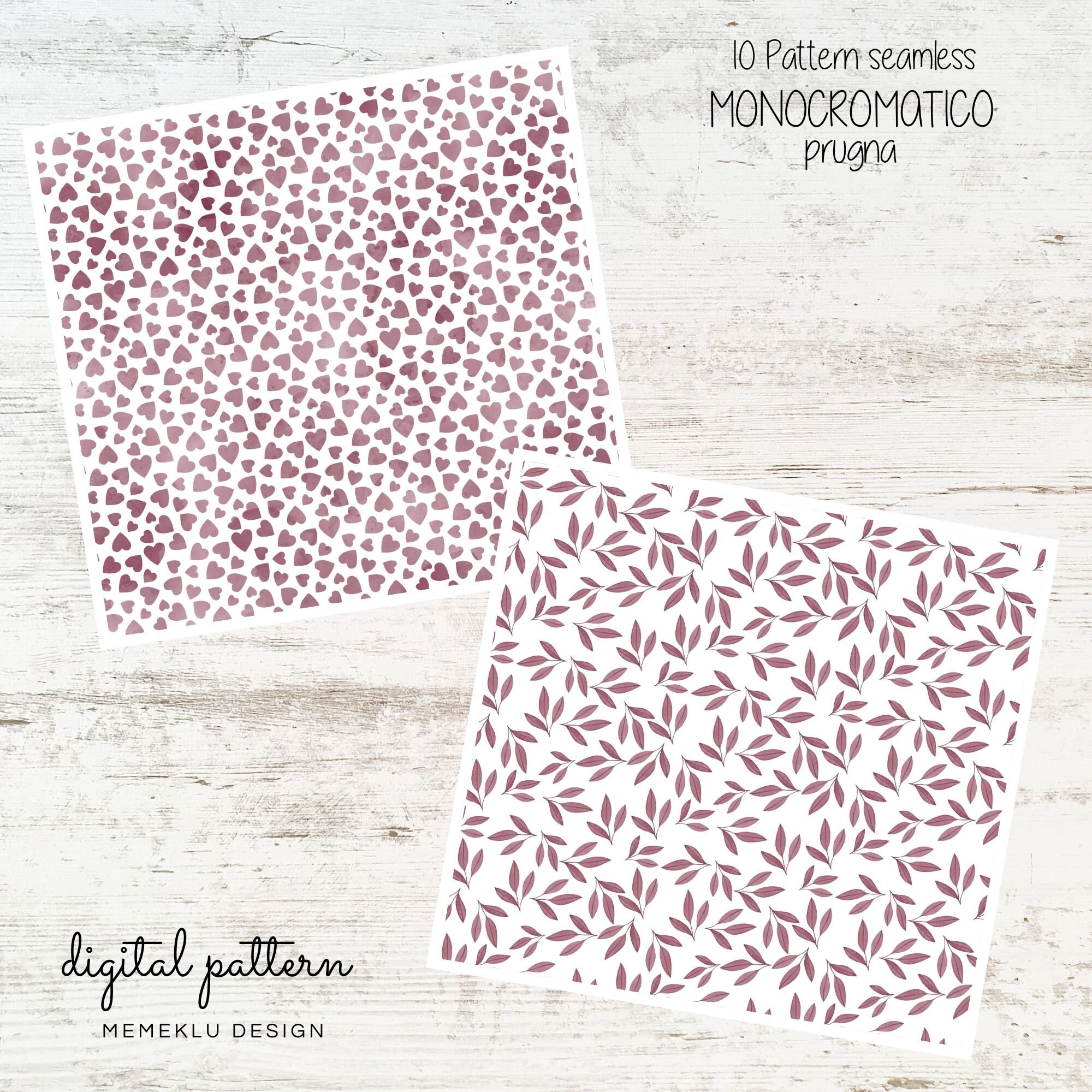 MONOCHROME DIGITAL PAPER Pack, Plum Color Digital Papers, Scrapbooking ...