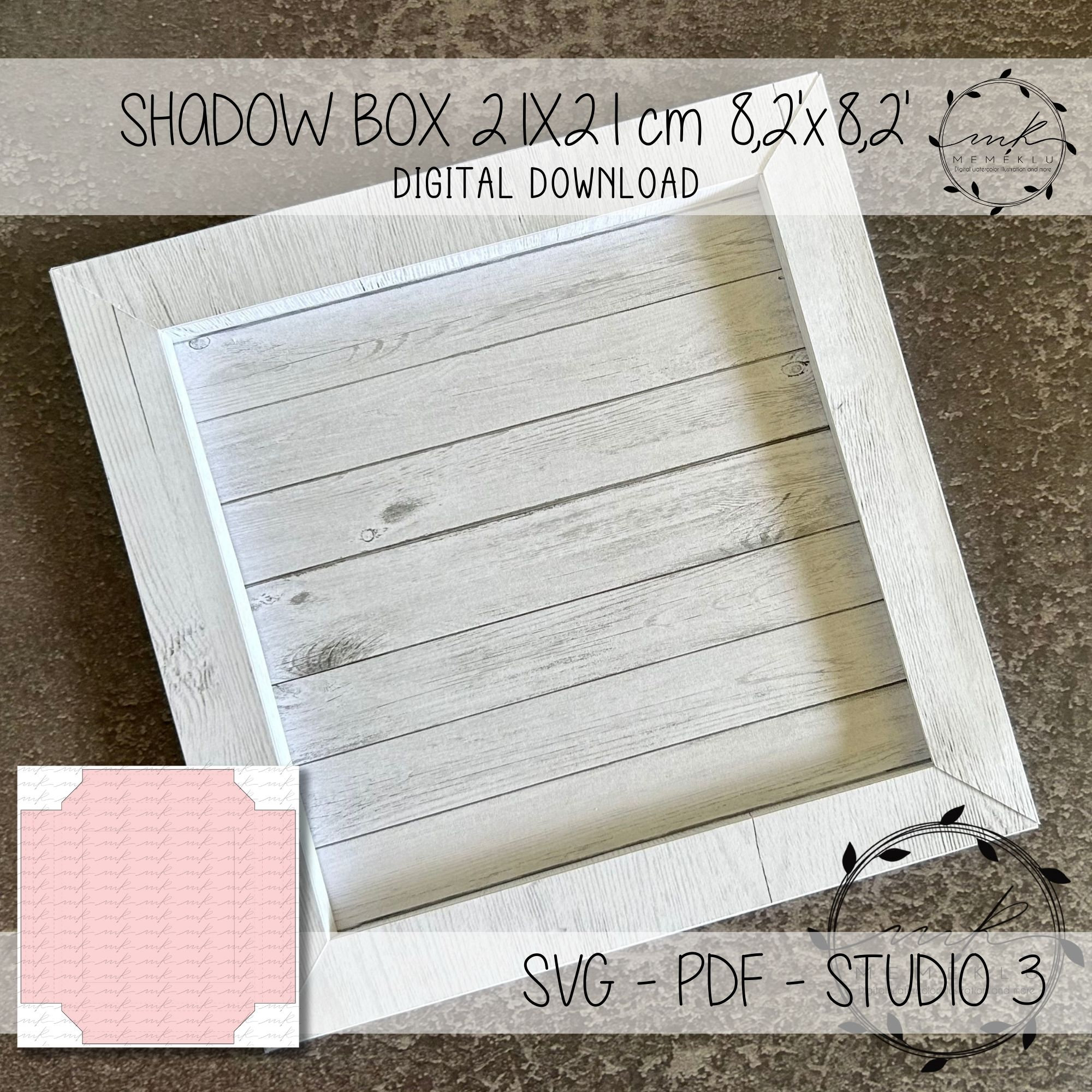Shadow Box Template, Shadow Box Svg, Light Box Template, Shadow Box ...