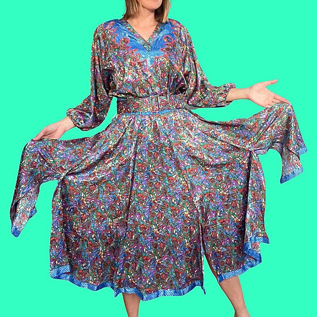 RARE 80s Designer Day Dress | Diane Freis | Soft and Comfy | Dropped ...