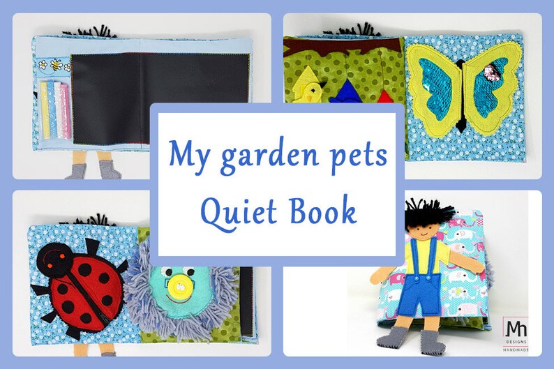 Activity Book: my Garden Pets, Quiet Book for Boys, Montessori Busy ...
