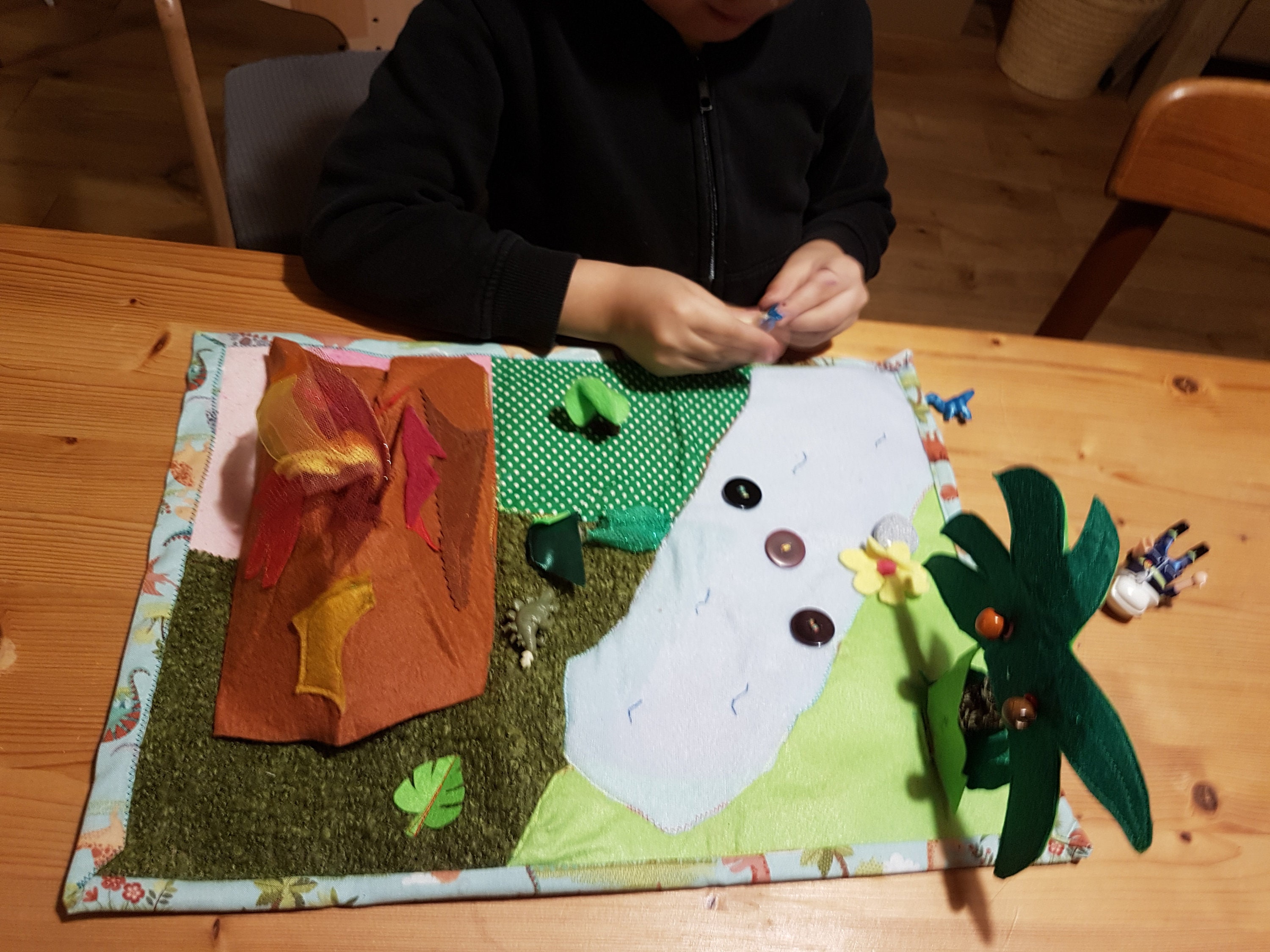 Dinosaur Land Play Mat Roll up Quiet Play Mat Quiet Book - Etsy