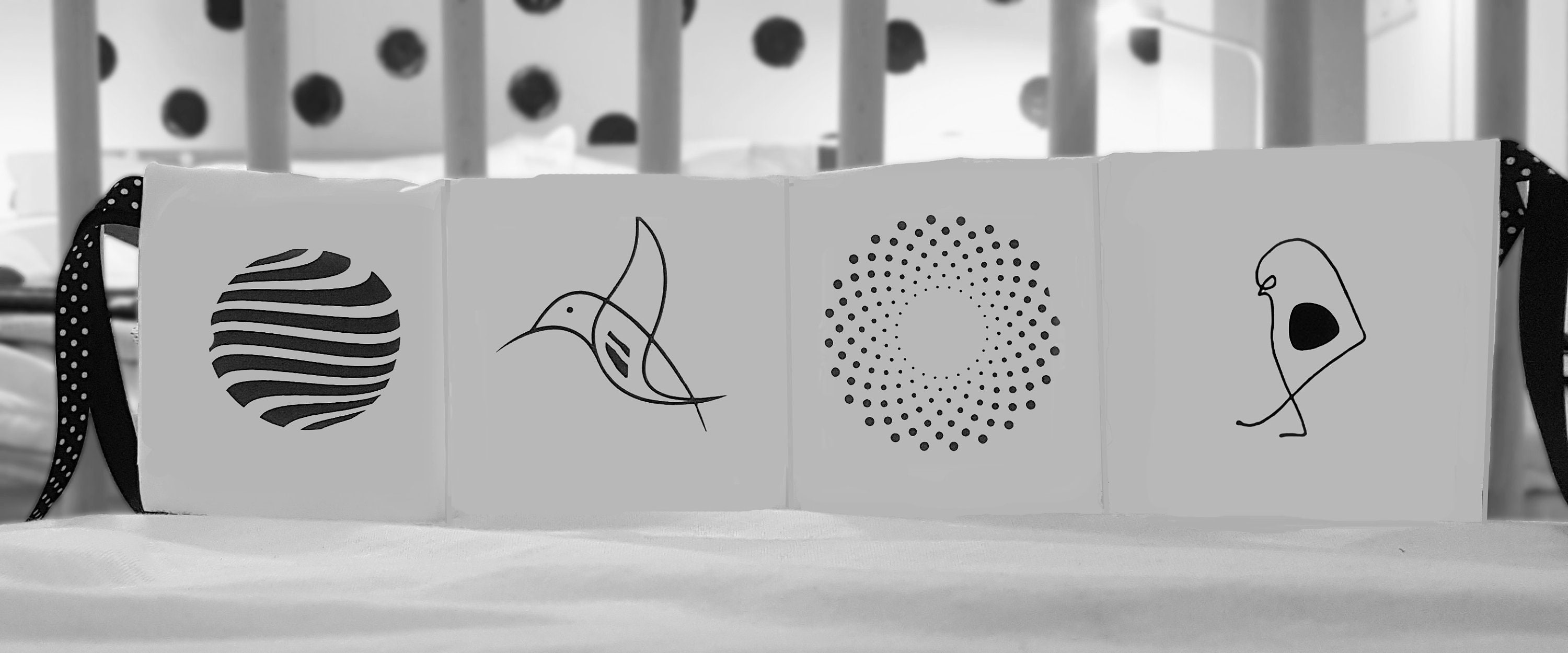 High Contrast Baby Book, Picasso Inspired Quiet Book, Black and White ...