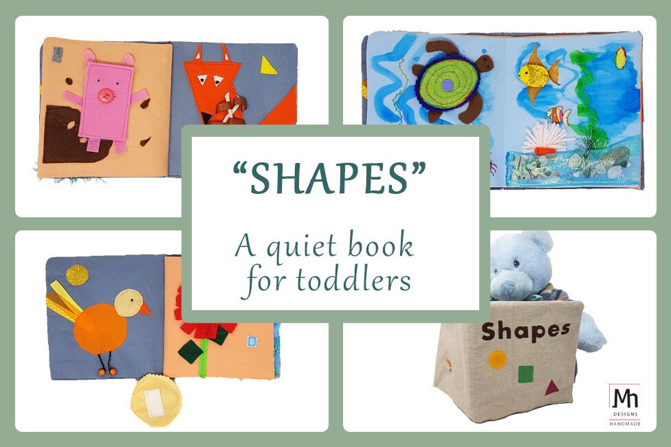 Toddler Quiet Book: shapes, Shapes Activity Book, Sensory Busy Book ...