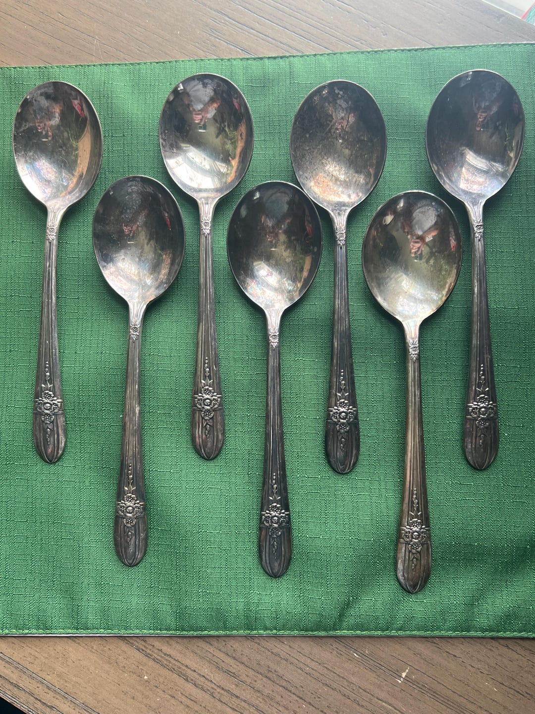 Vintage W.M Roger’s Mfg Co. “triumph “ Pattern Silverplate Spoons , 7 ...