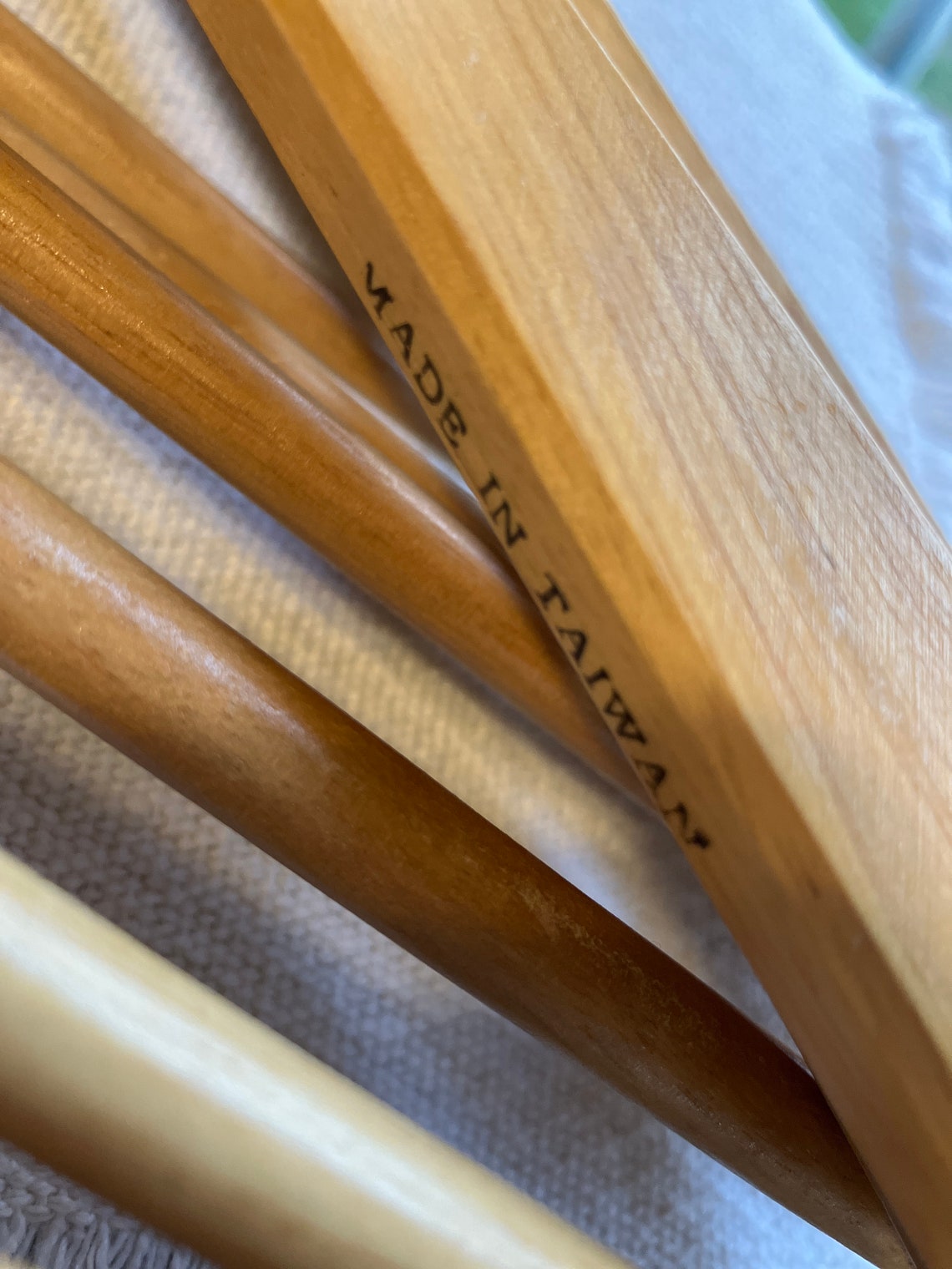 Vintage Wooden Hangers, Six Hangers, Made in Taiwan - Etsy