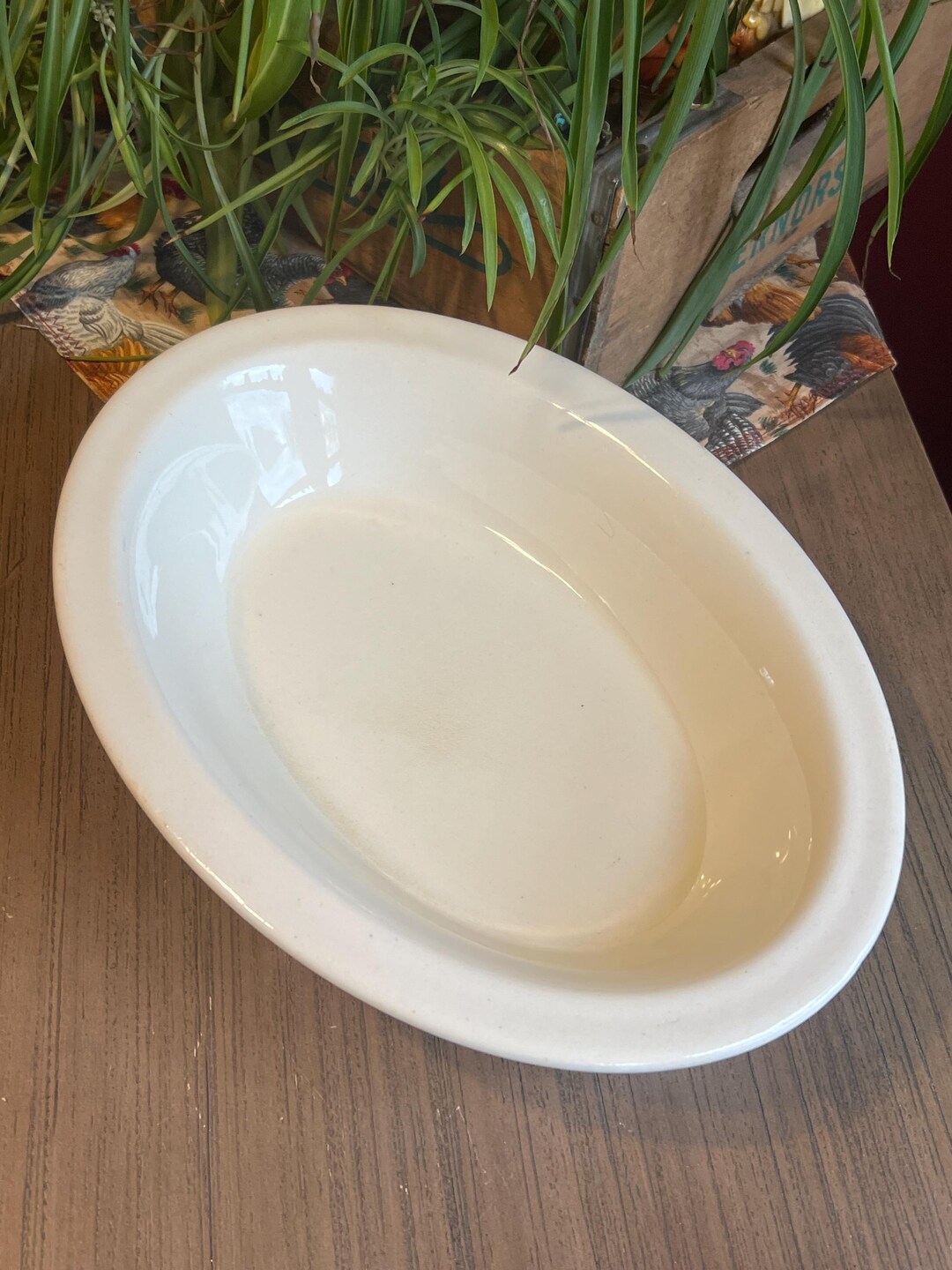 Vintage Primitive/farmhouse Oval Serving Bowl, Tepco , U.S.A , China - Etsy