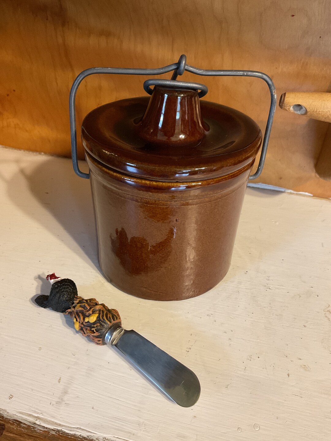 Beautiful Vintage Brown Cheese Crock , Primitive Kitchen Decor - Etsy