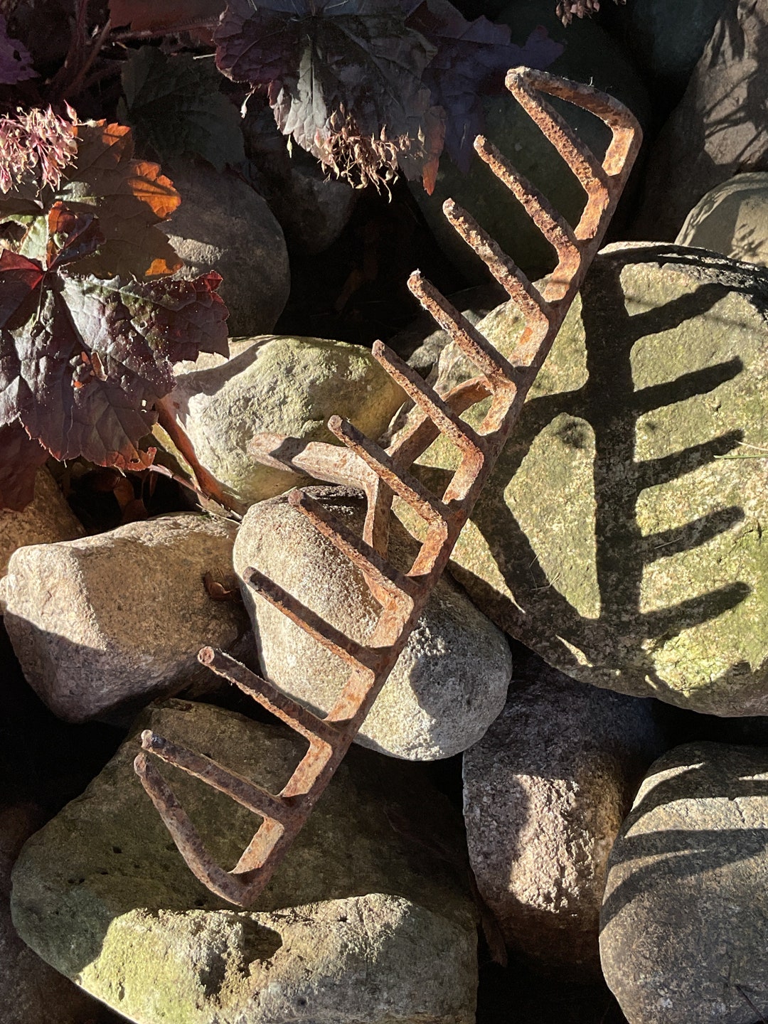 Antique Rusty Gravel Rake she Shed Decor - Etsy