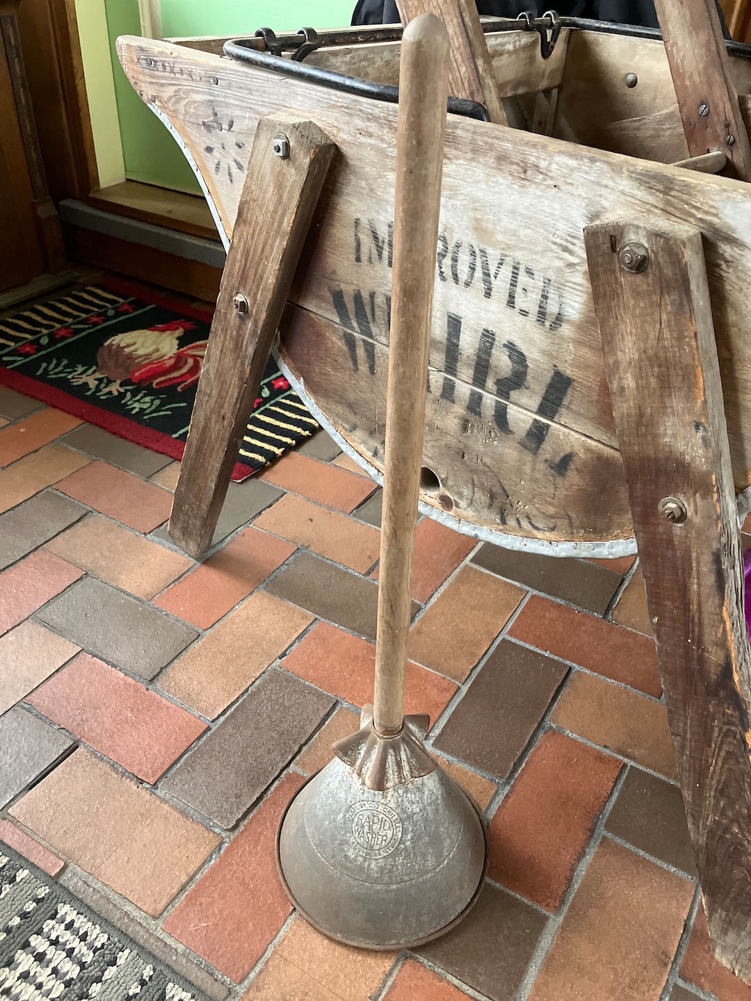 Antique Primitive Rapid Washer , Hand Washer , Plunger , Farmhouse ...