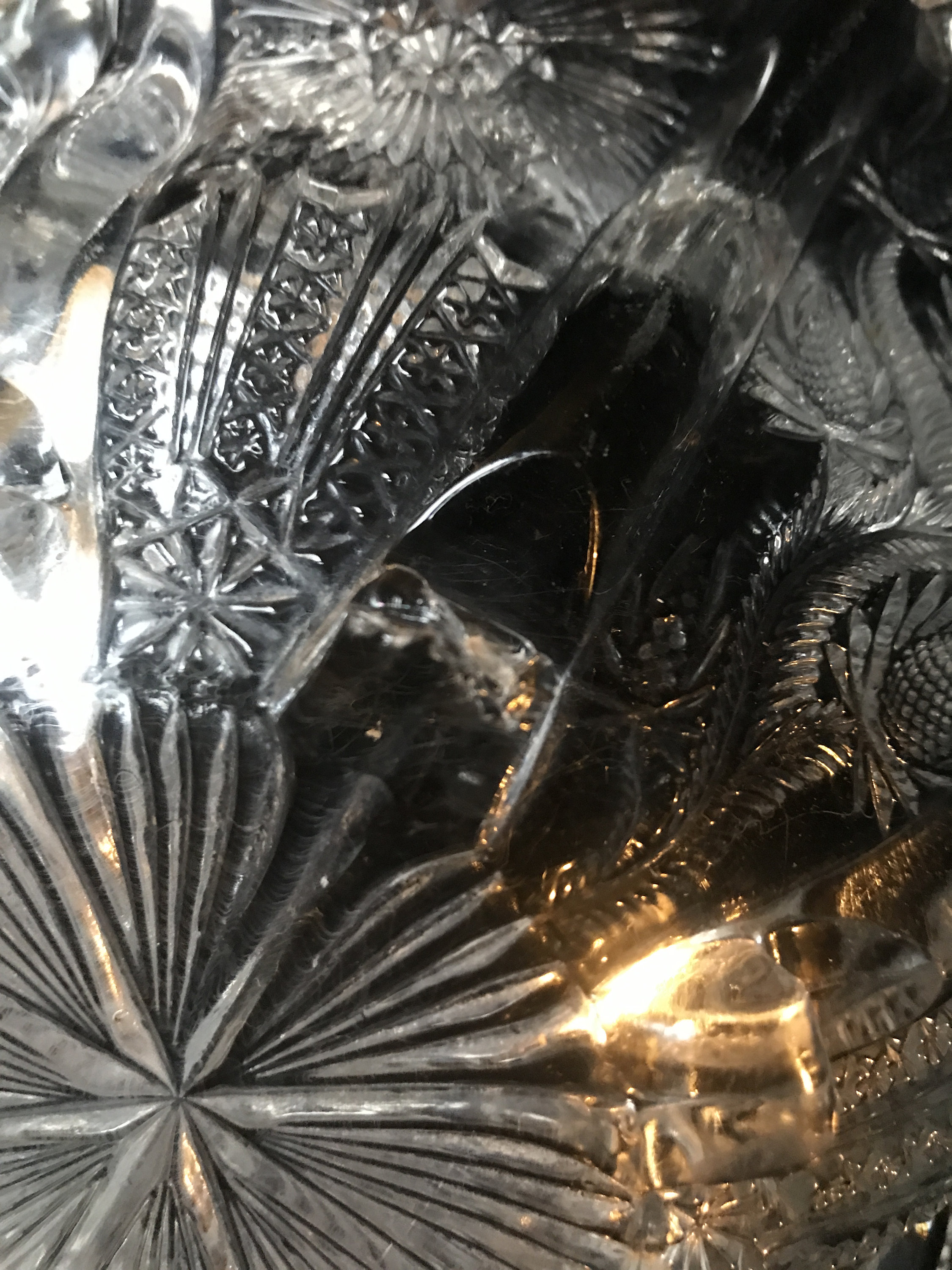 Vintage Cut Glass Flower Bowl and Sugar Bowl, Whimsy Flowers - Etsy