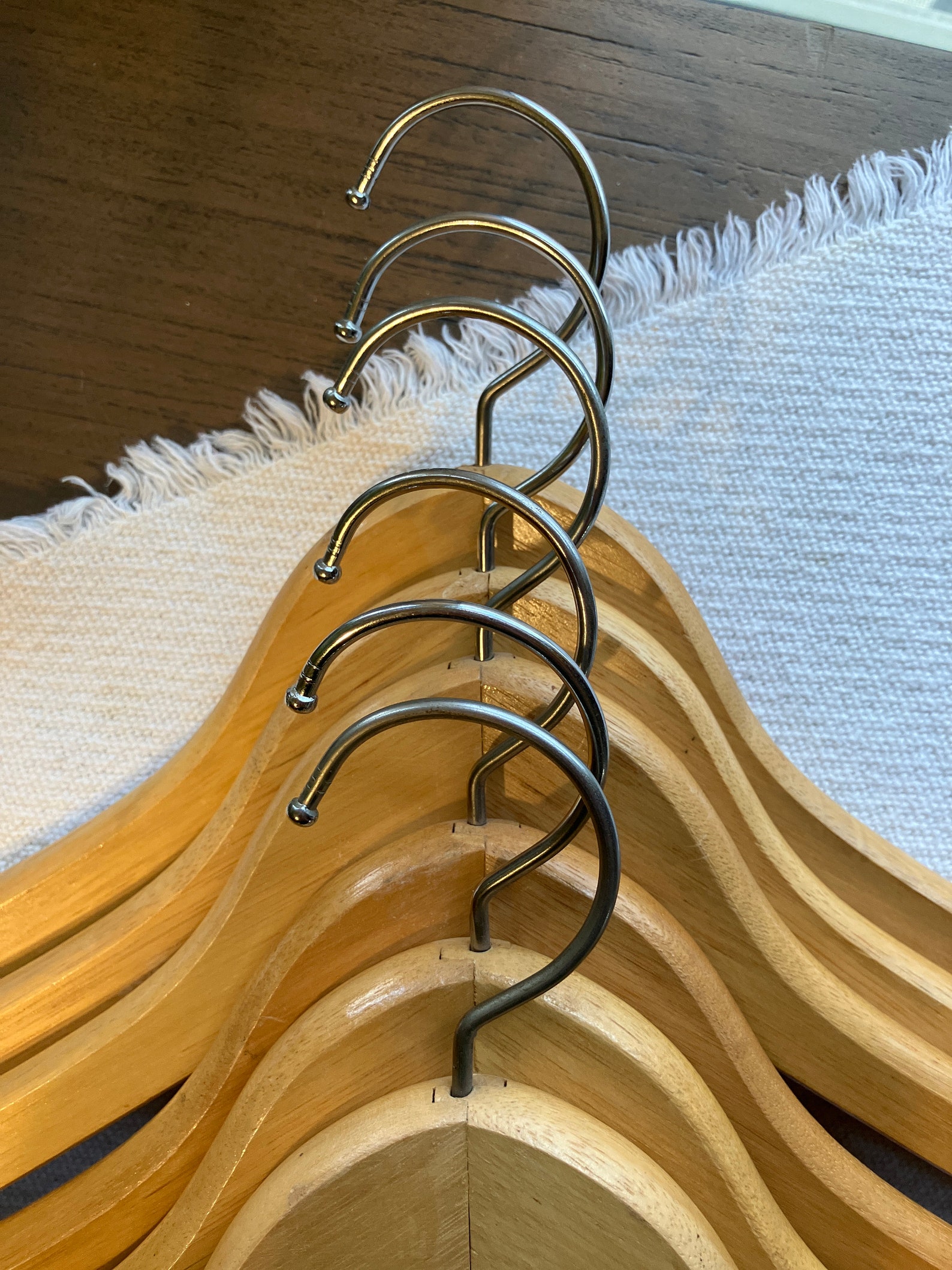 Vintage Wooden Hangers, Six Hangers, Made in Taiwan - Etsy