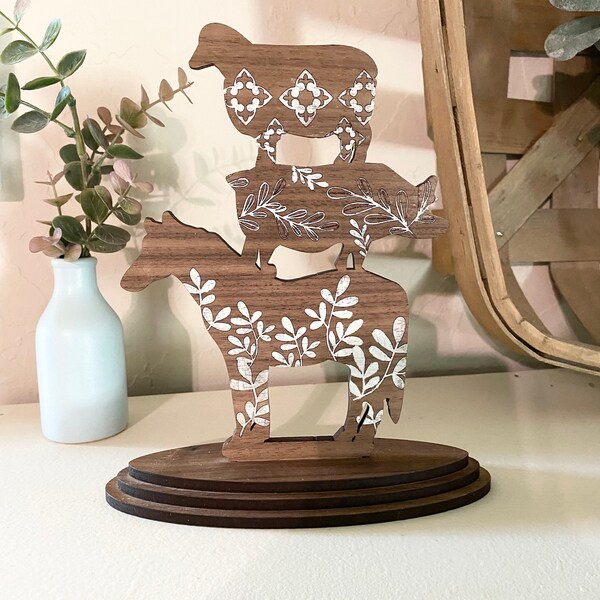 Stacked Farm Animals - Etsy