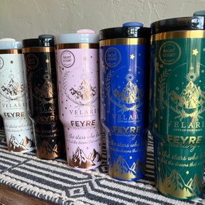 Acotar Pattern Tumbler Cup With Handle, 40oz Acotar Tumbler, Acotar ...