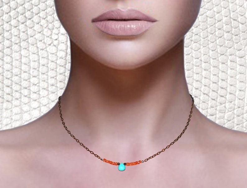 Choker Necklace Colombian Emeralds & Kyanite Pendant on Black Leather ...